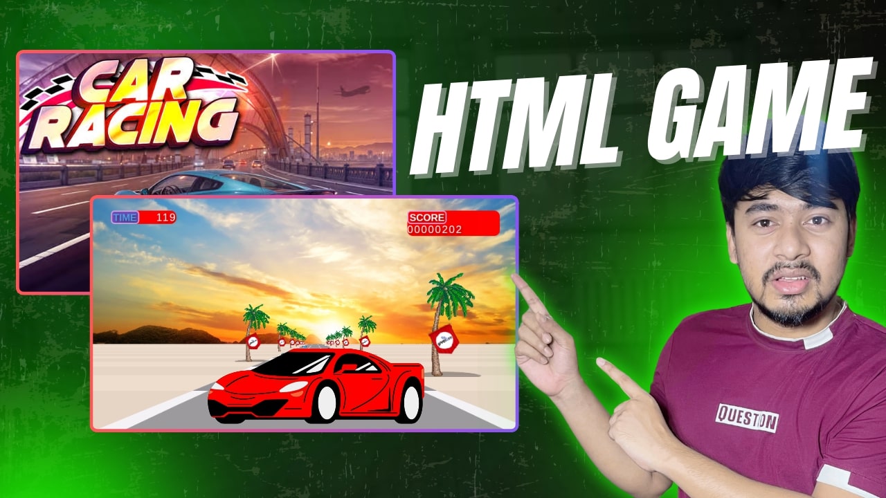 Develop a Car Racing Game with Source Code | HTML Game